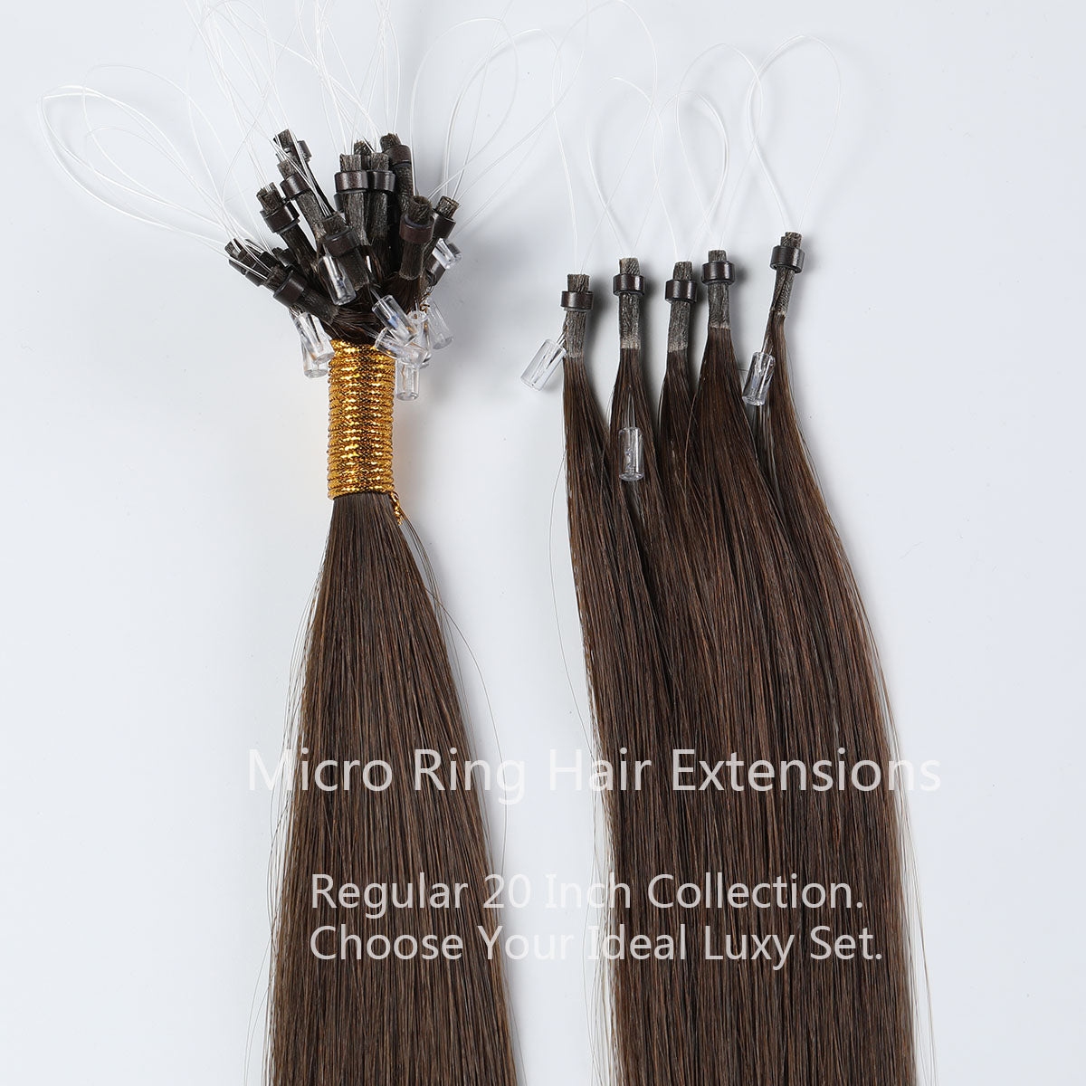 #6 Cappuccino Brown Micro Ring Hair Extensions 1g/strand 50g